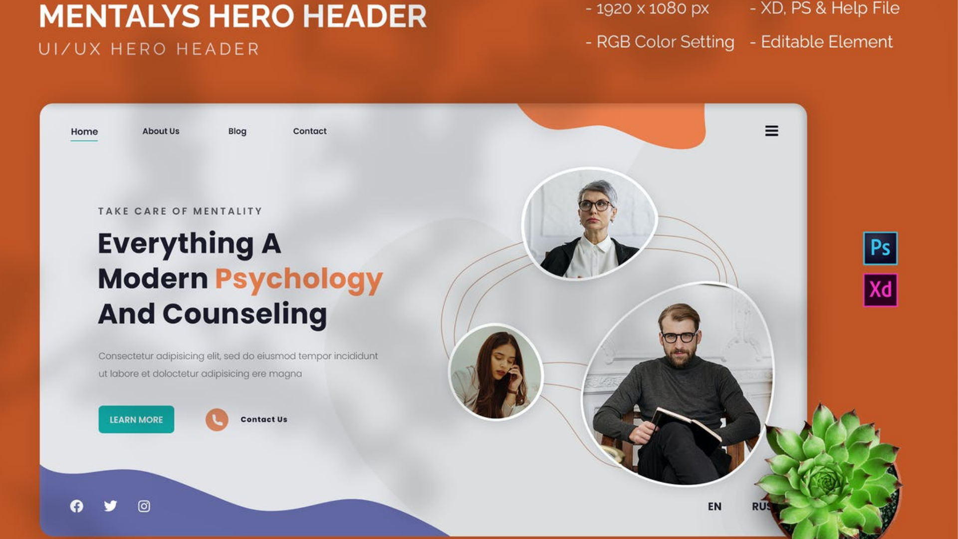 Mentalys - Hero Header Design - Payhip