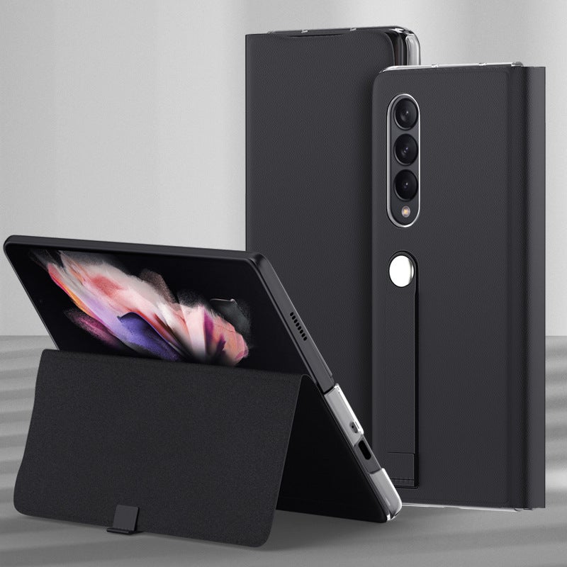 New 2021 Luxury Genuine Leather Samsung galaxy Z Fold 3 Protective Case ...
