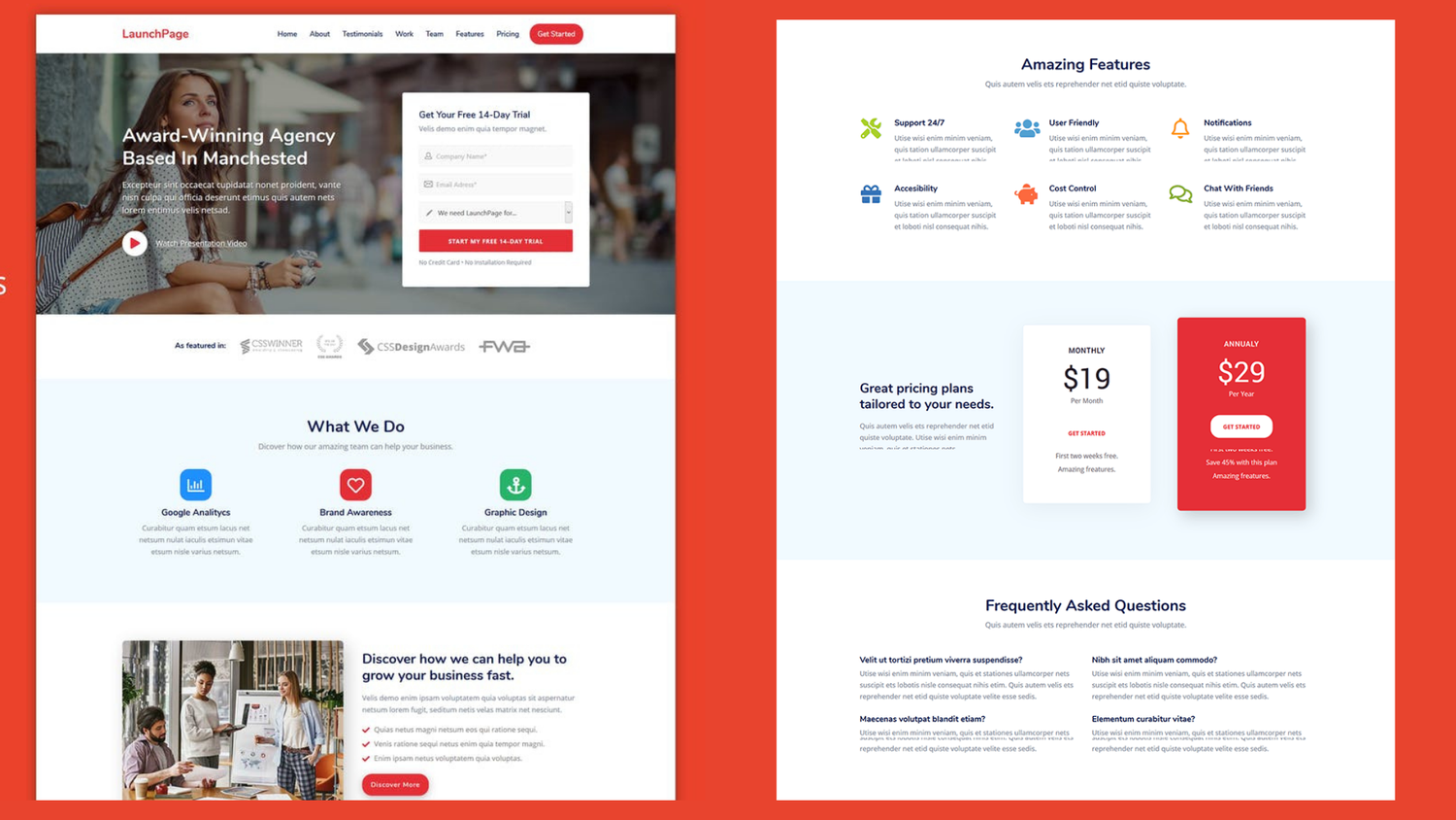 Premium HTML Landing Page Template - Payhip
