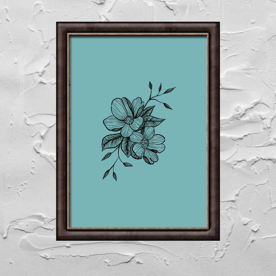 Blue Flower Wall Art Collection - Payhip