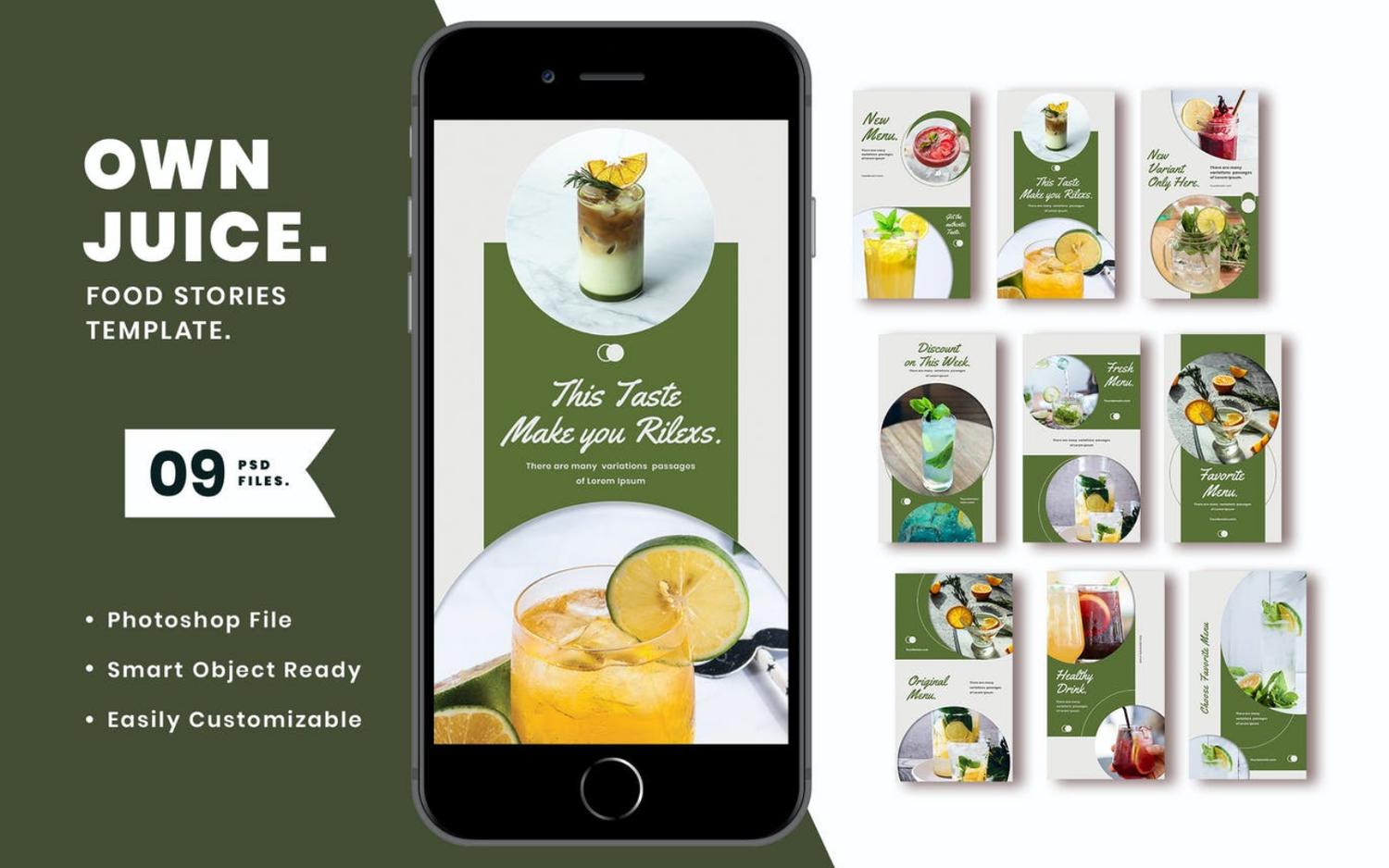 Juice Instagram Template - Payhip