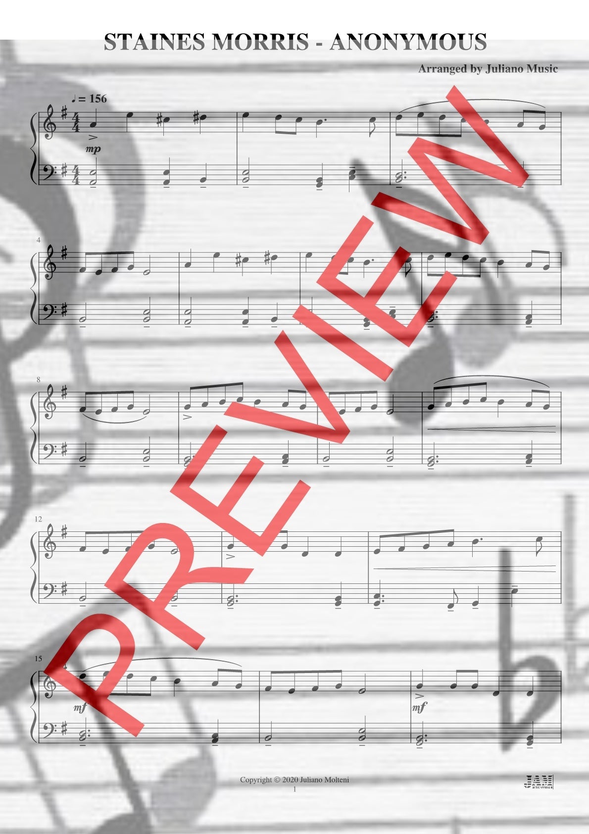 STAINES MORRIS (EASY PIANO ARRANGEMENT) - ANONYMOUS - Payhip