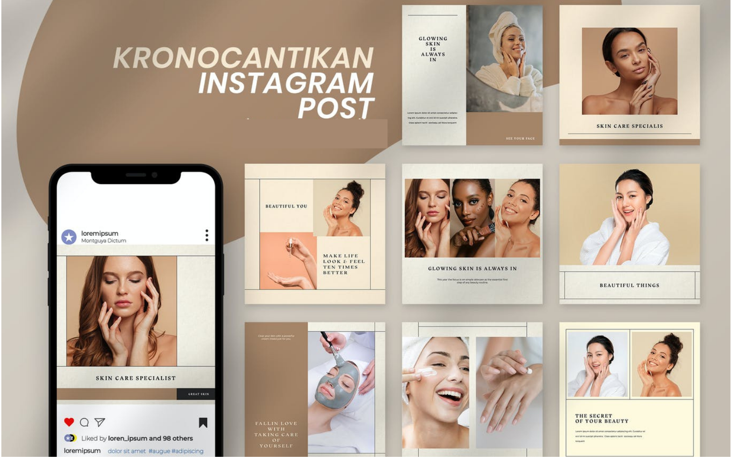 Beauty Instagram Post Template - Payhip