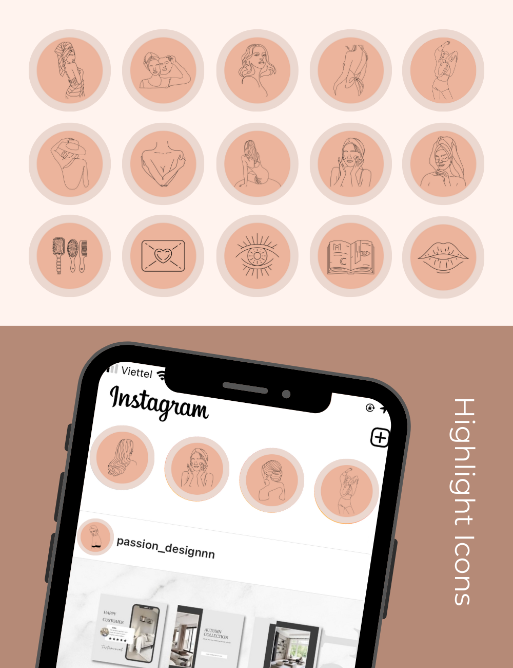 Instagram Highlight Icons | Blogger Icons | Neutral Story Instagram Highlights Icons | Nude ...