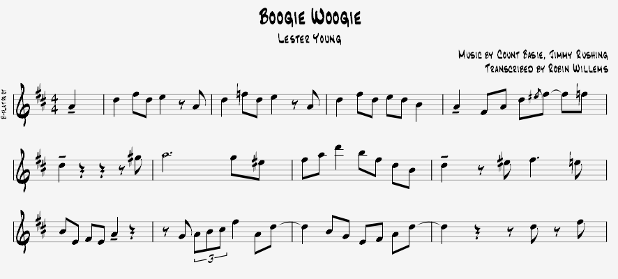 Lester Young - Boogie Woogie - Bb - Payhip