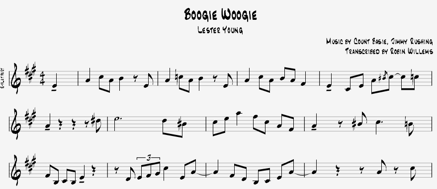 Lester Young - Boogie Woogie - Eb - Payhip