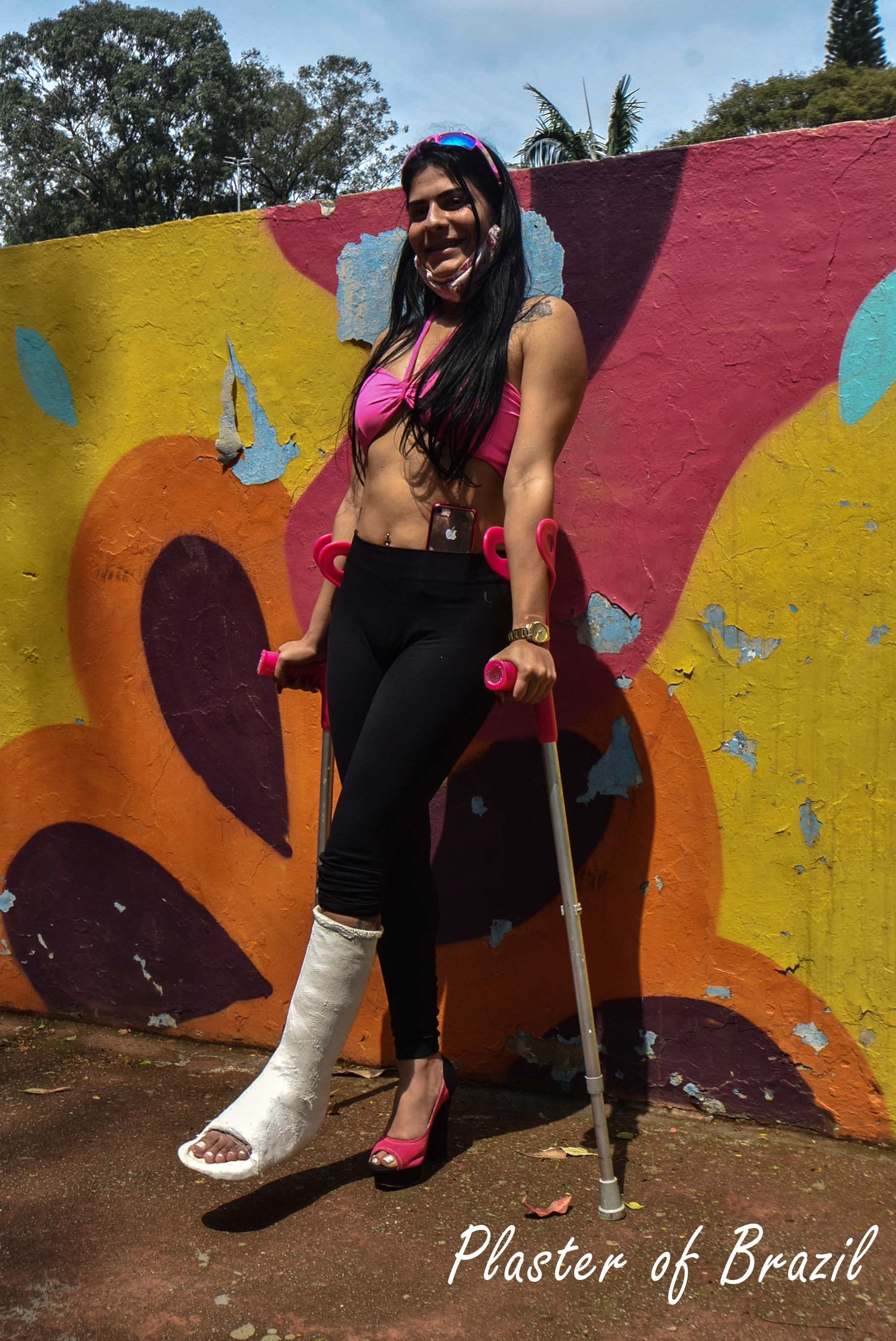 Bianca Real SLWC & Isa Lats - a big square - walk in a beautiful pink sandal with 12 cm high ...