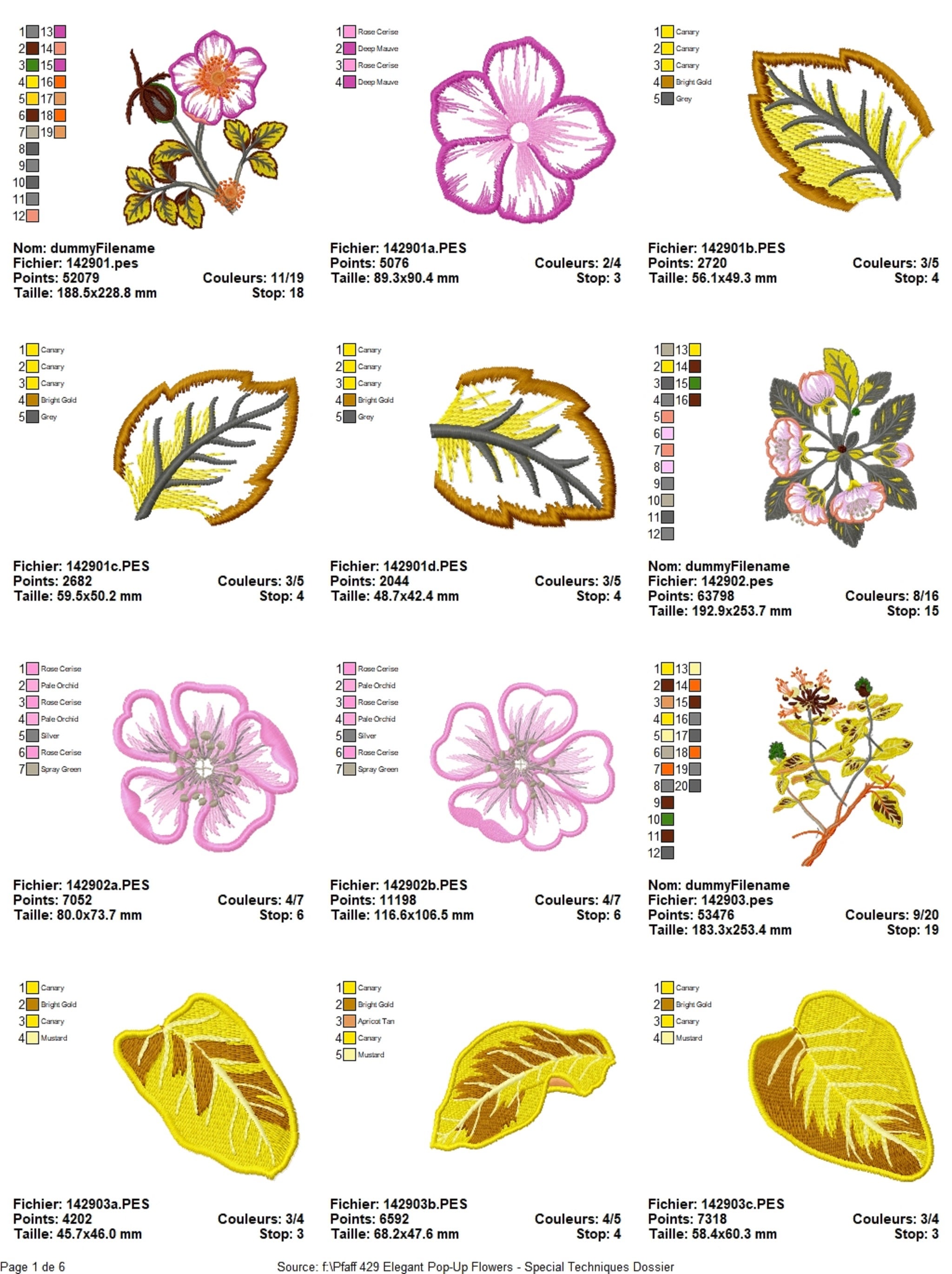 PFAFF 429 Elegant pop Up Flowers Embroidery designs - Payhip