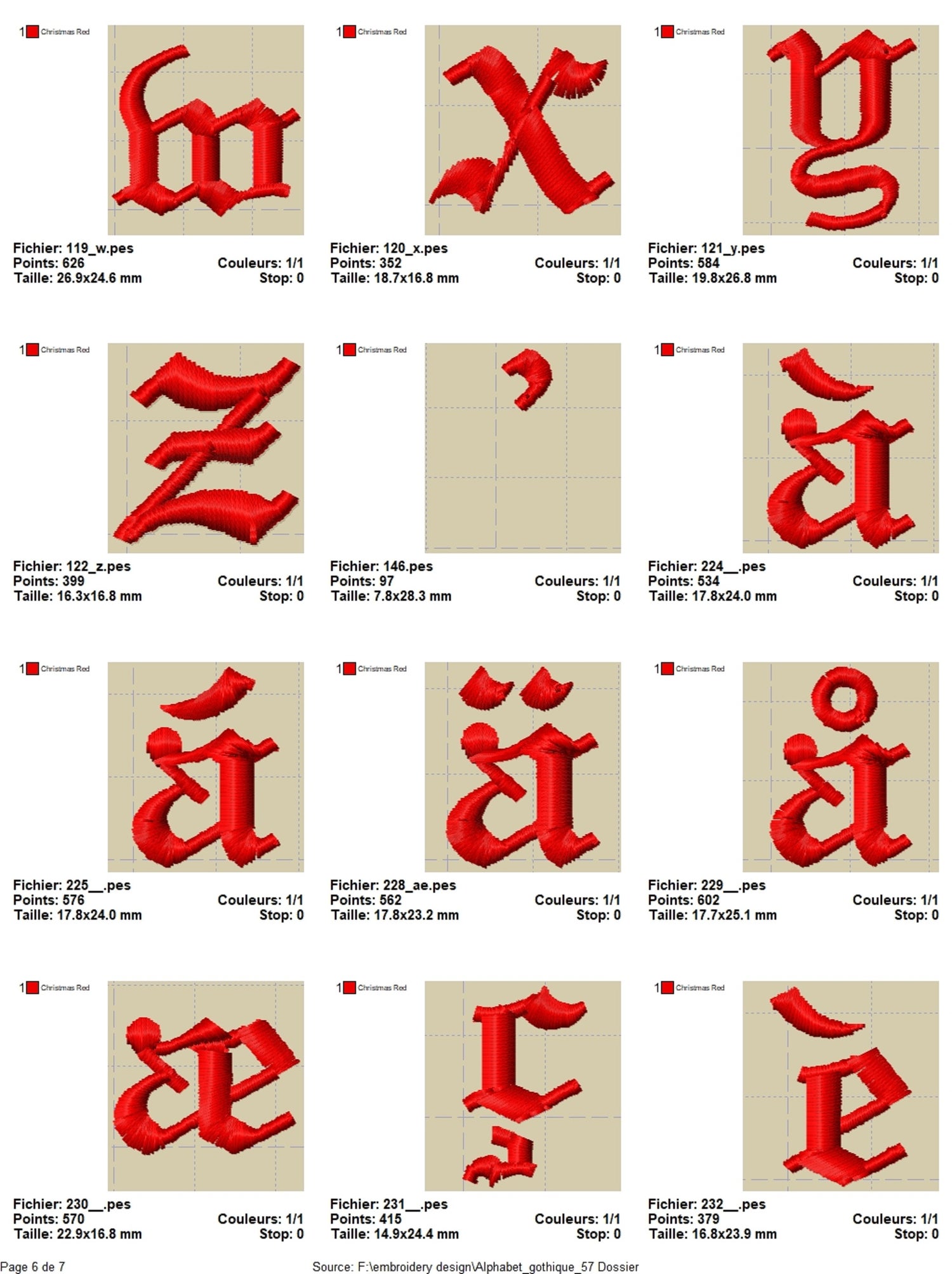 Alphabet gothic Embroidery Designs - Payhip