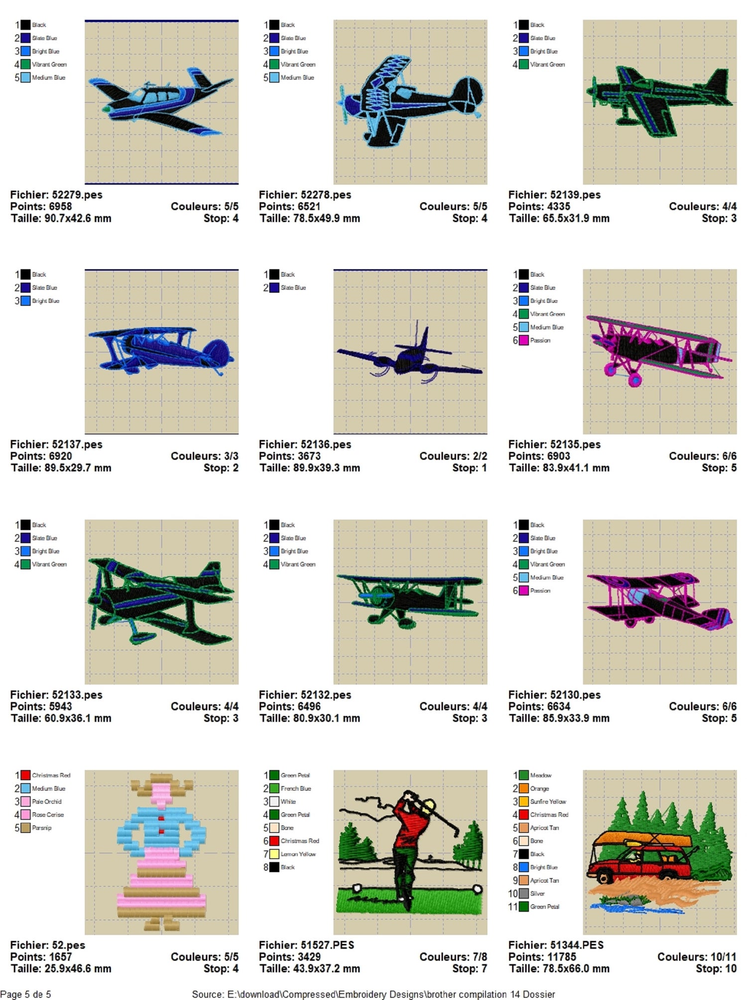 Brother Collection Pack 14 Embroidery designs - Payhip