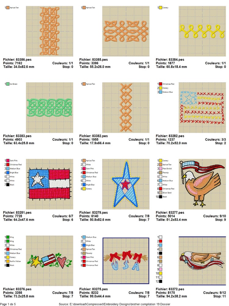 Brother Collection Pack 9 Embroidery designs - Payhip