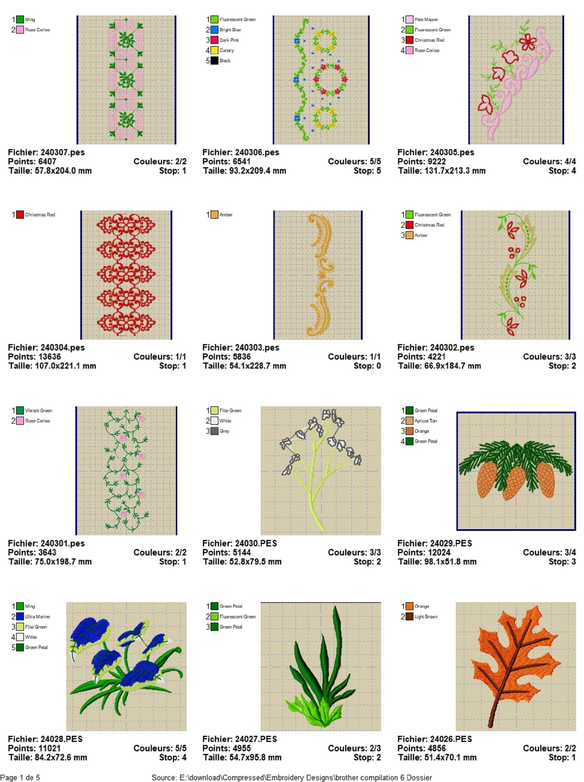 Brother Collection Pack 6 Embroidery designs - Payhip