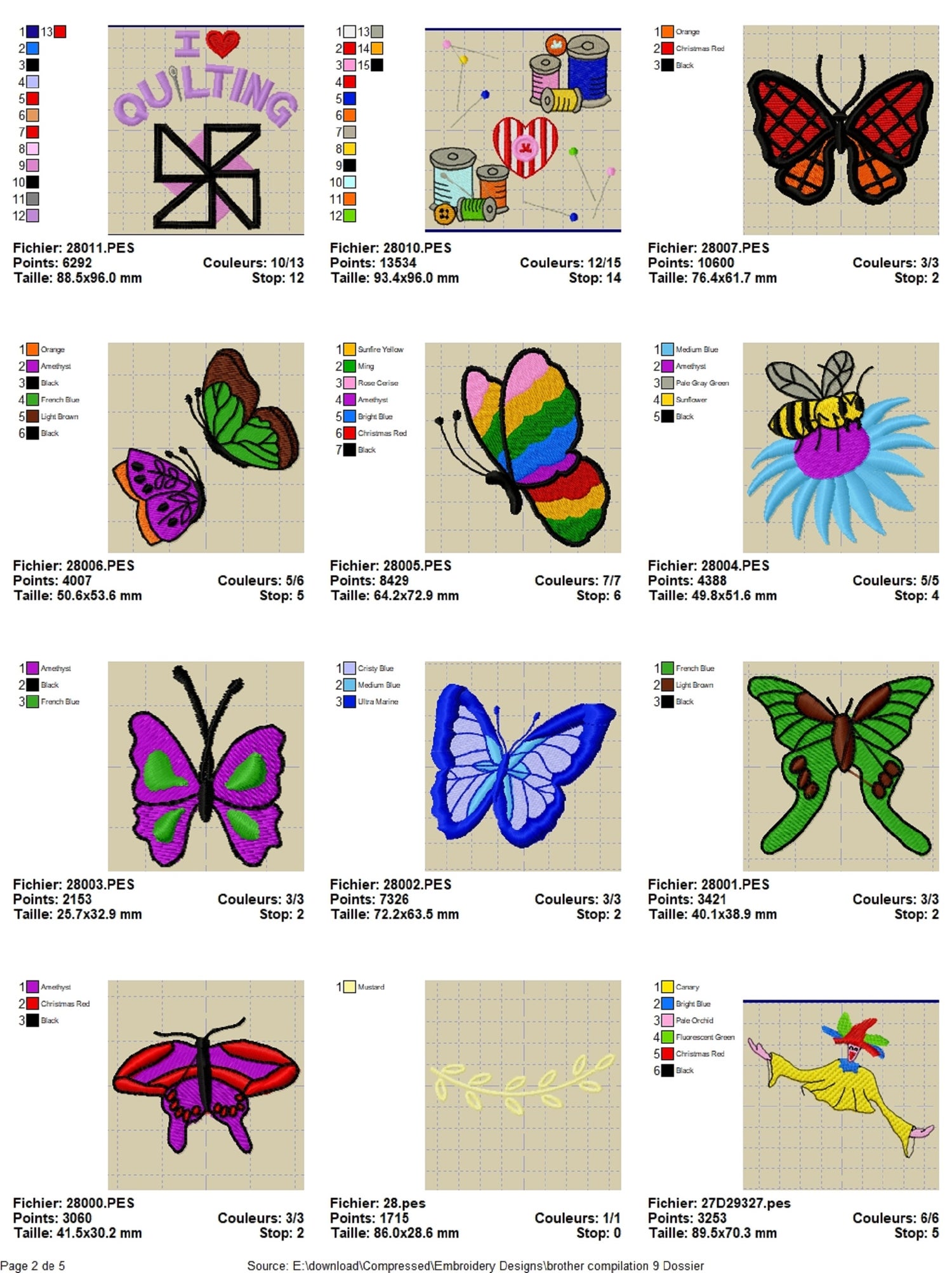 Brother Collection Pack 9 Embroidery designs - Payhip