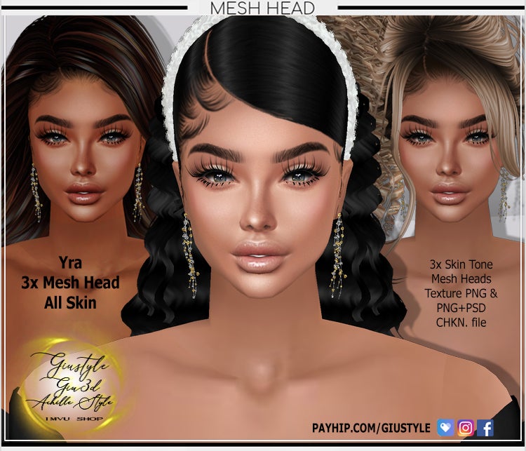 YRA MESH HEAD PNG PSD#002 All Skin - Payhip