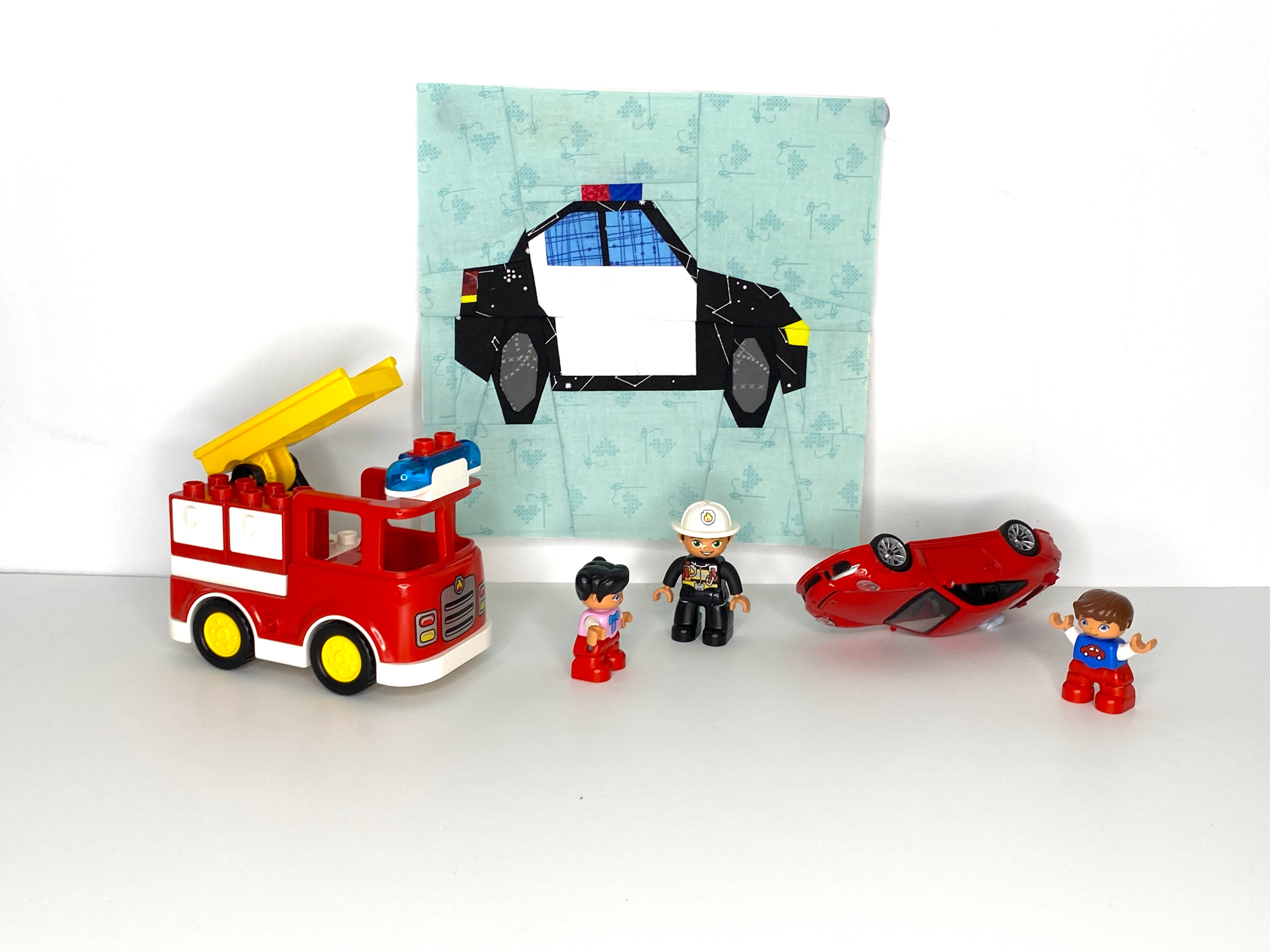 Police Car Quilt Block Pattern
