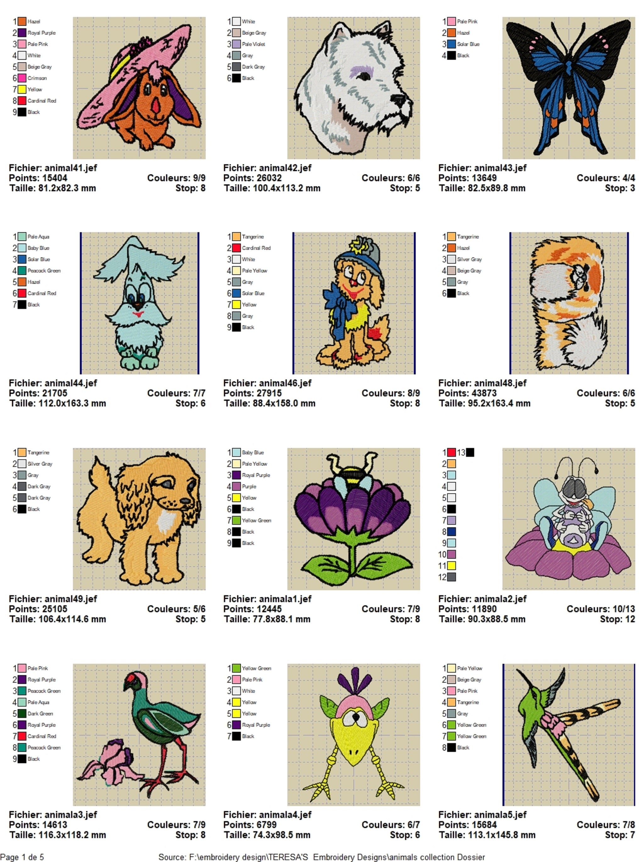 Animals Pack Embroidery Designs - Payhip
