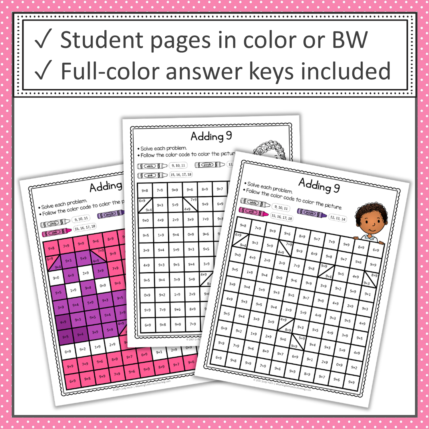 Winter Addition Mystery Pictures (Addition Within 20)