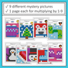 Winter Multiplication Mystery Pictures (Multiplication Within 100)