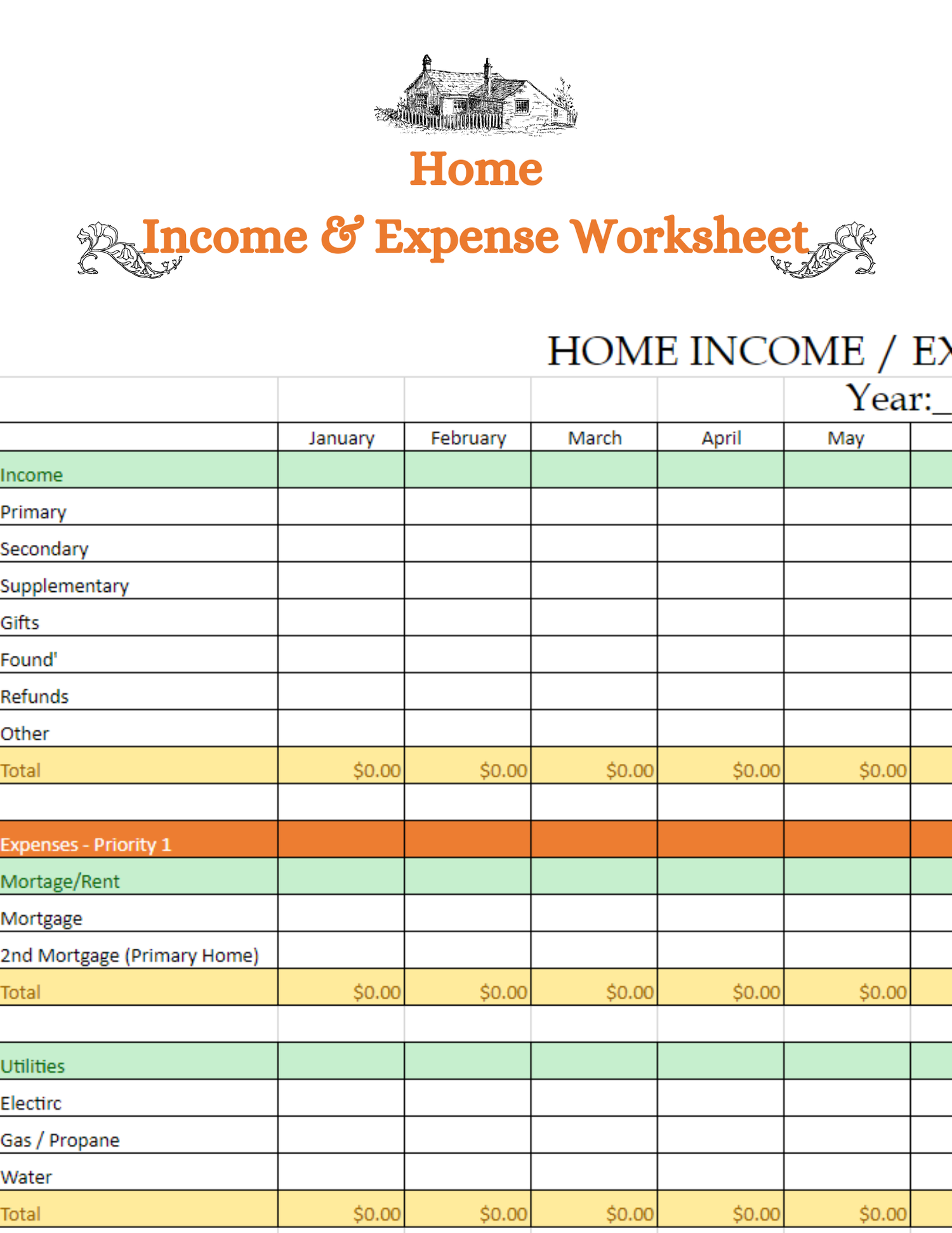 Homesteading Income & Expense Spreadsheet - Payhip