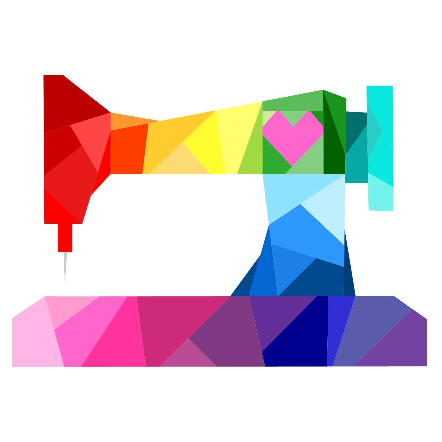 I Heart Sewing Geometric Sewing Machine Paper Pieced Pattern - Payhip