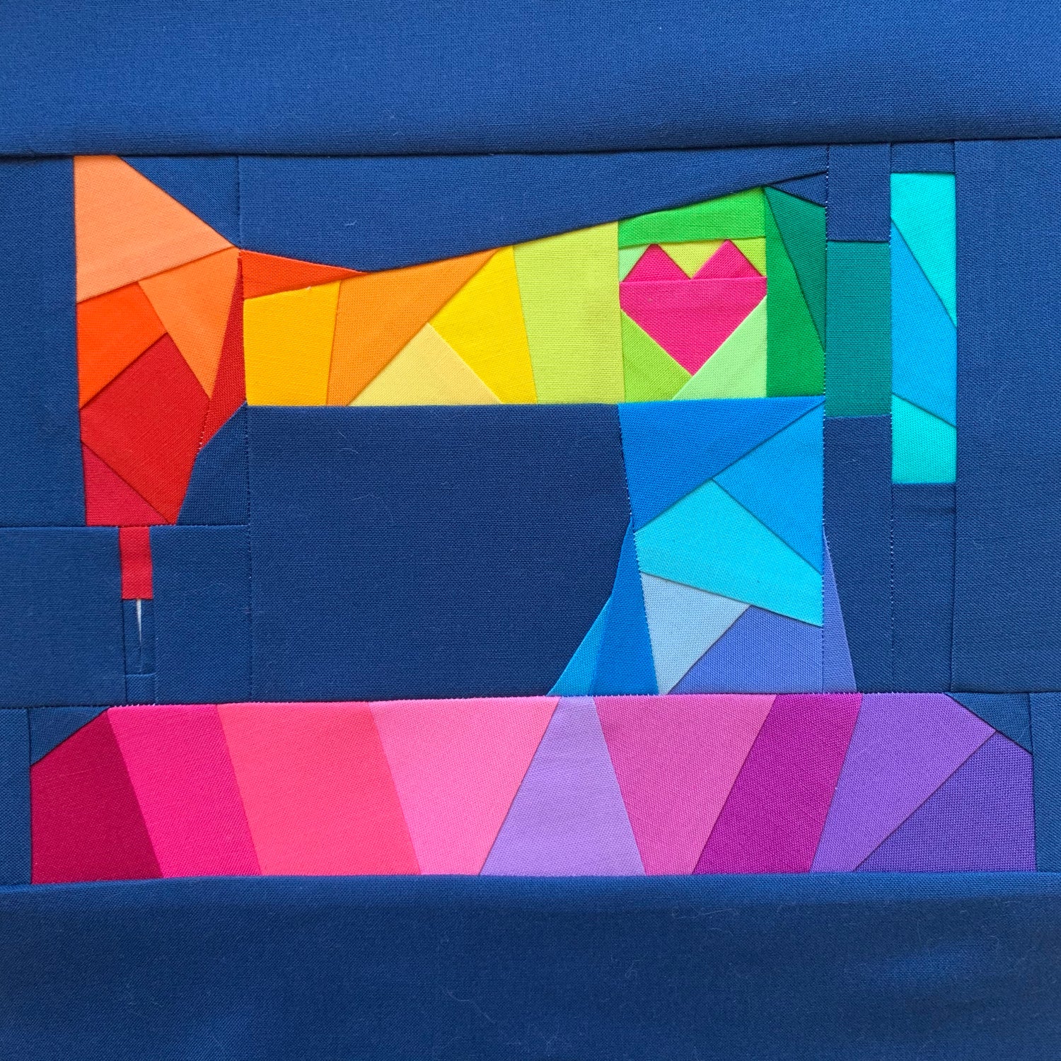 I Heart Sewing Geometric Sewing Machine Paper Pieced Pattern - Payhip