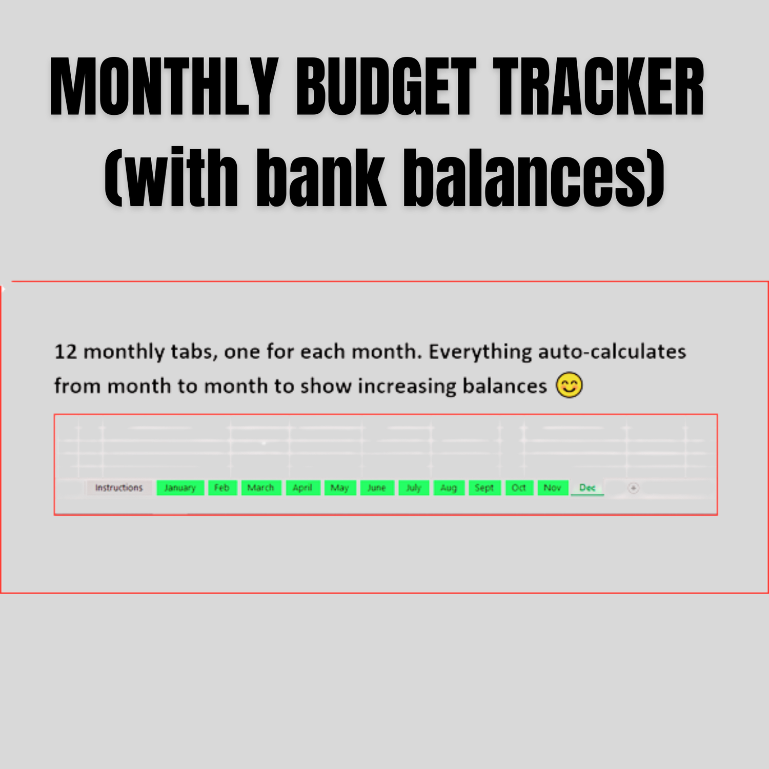 MONTHY BUDGET TRACKER with bank balances (EUR) - Payhip