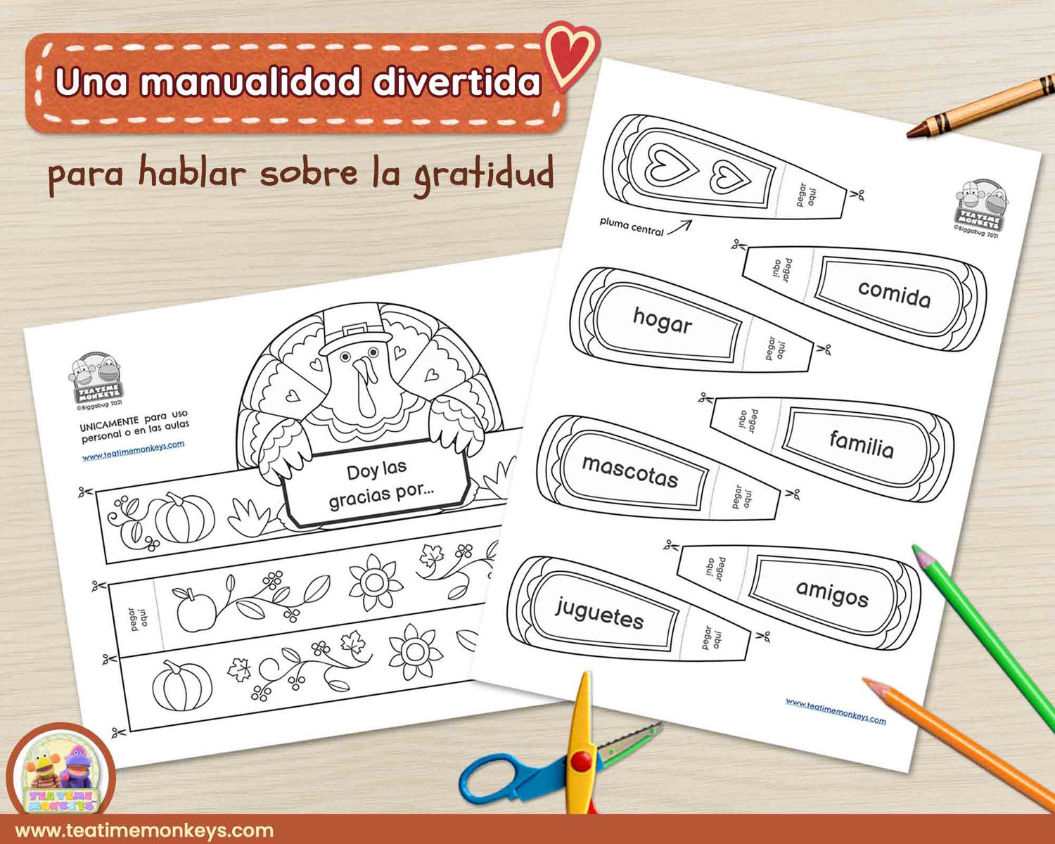 Corona con forma de pavo - PARA COLOREAR - Payhip