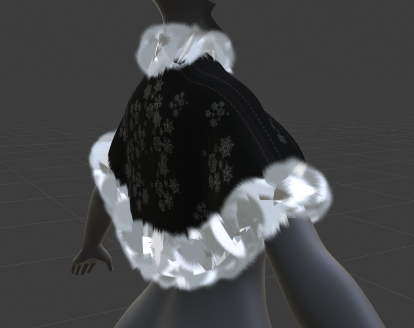 Winter Shoulder Cape - Rigged FBX - Vrchat clothing - Commercial use ...