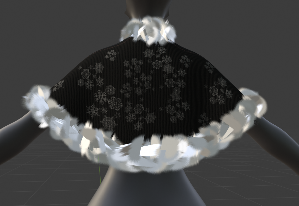 Winter Shoulder Cape - Rigged FBX - Vrchat clothing - Commercial use ...