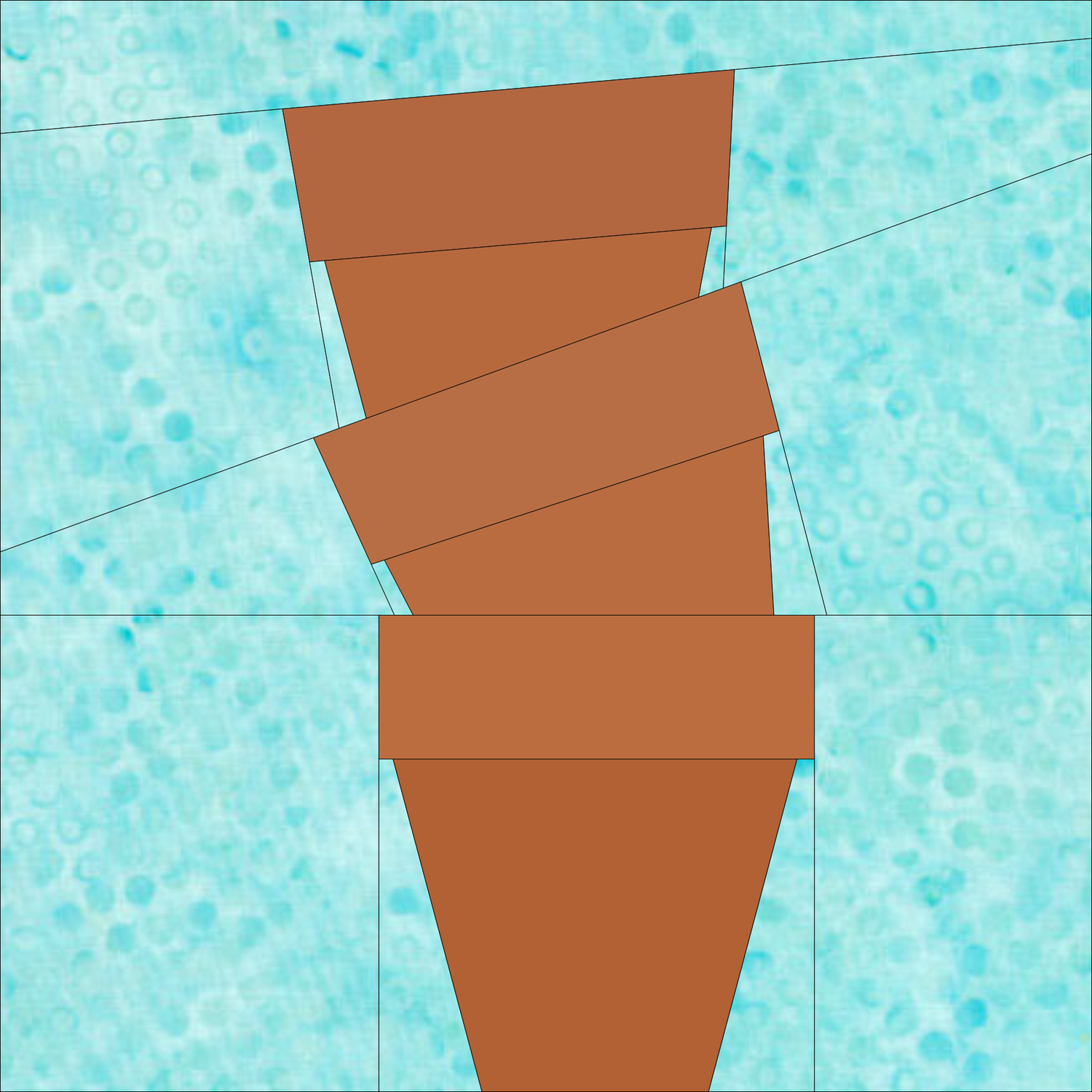 Stacked Pots Quilt Block Pattern