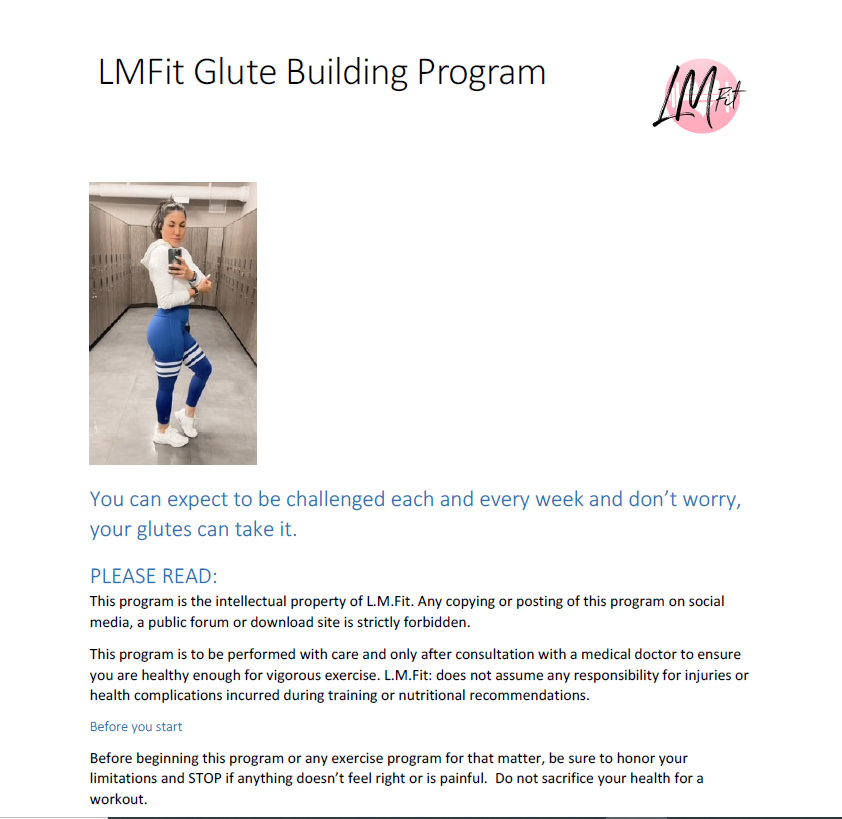 LMFit Glute Building Program - Payhip