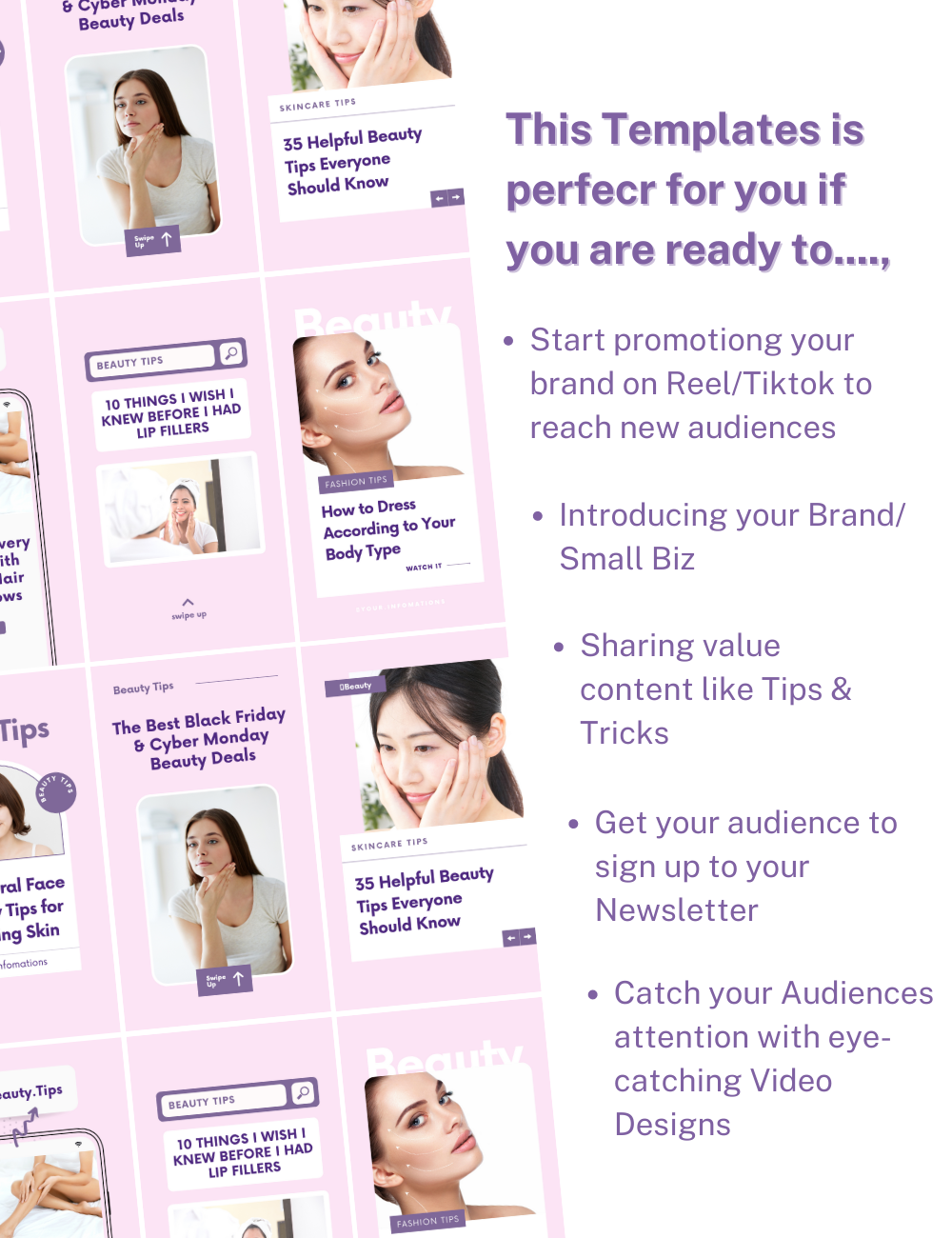 TikTok Video & Reels Marketing Pack| Instagram reels templates| Canva ...