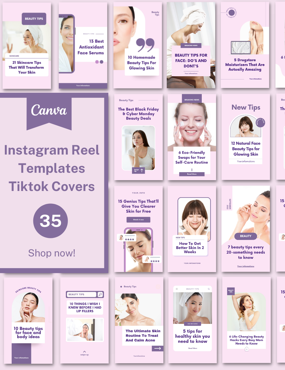 TikTok Video & Reels Marketing Pack| Instagram reels templates| Canva ...