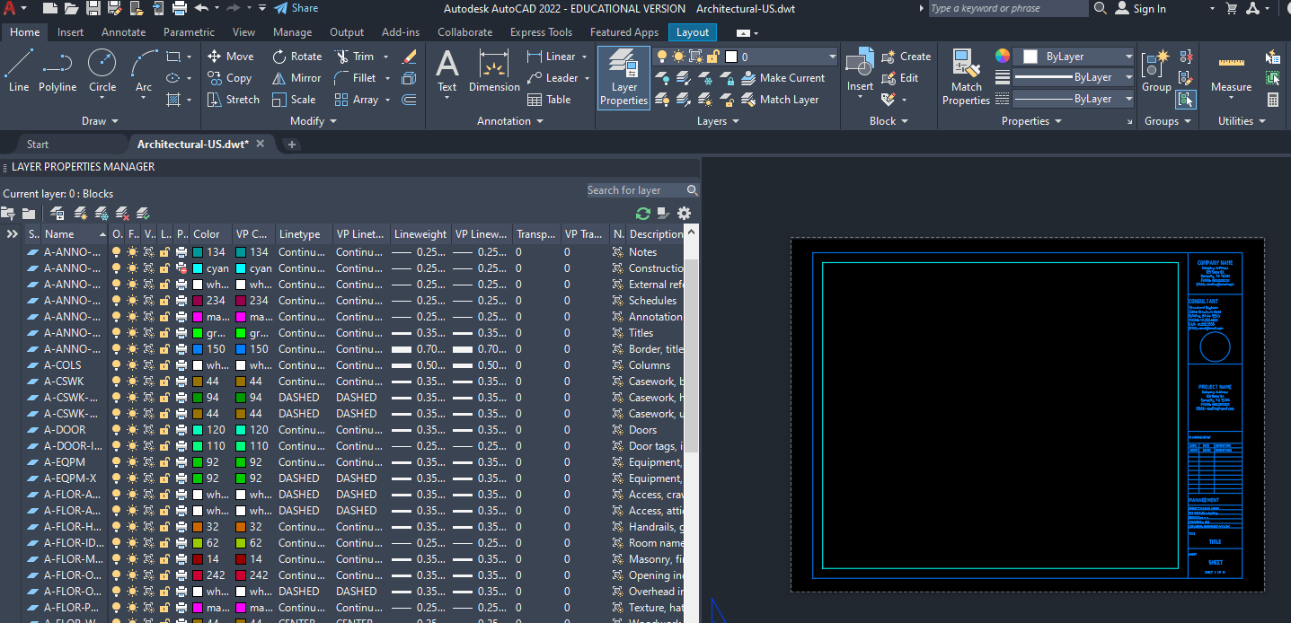 Architectural Template (.dwt file) (Metric Units) for AutoCAD - Payhip