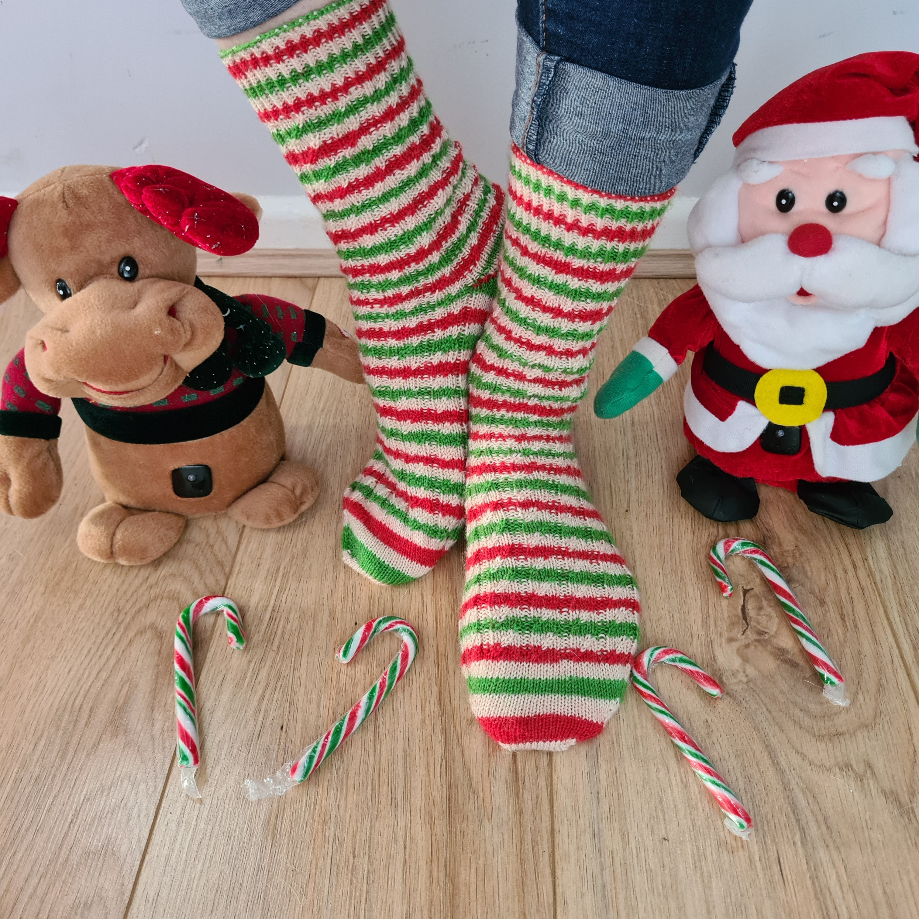Festive Candy Cane Socks - Payhip