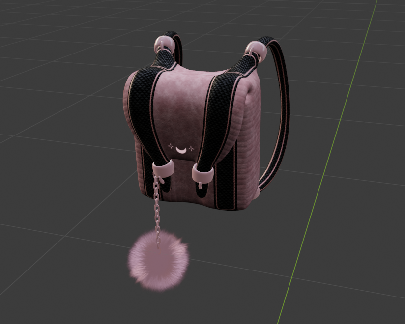 Pompom Backpack - Rigged FBX - VRChat Accessory - Commercial use - Payhip