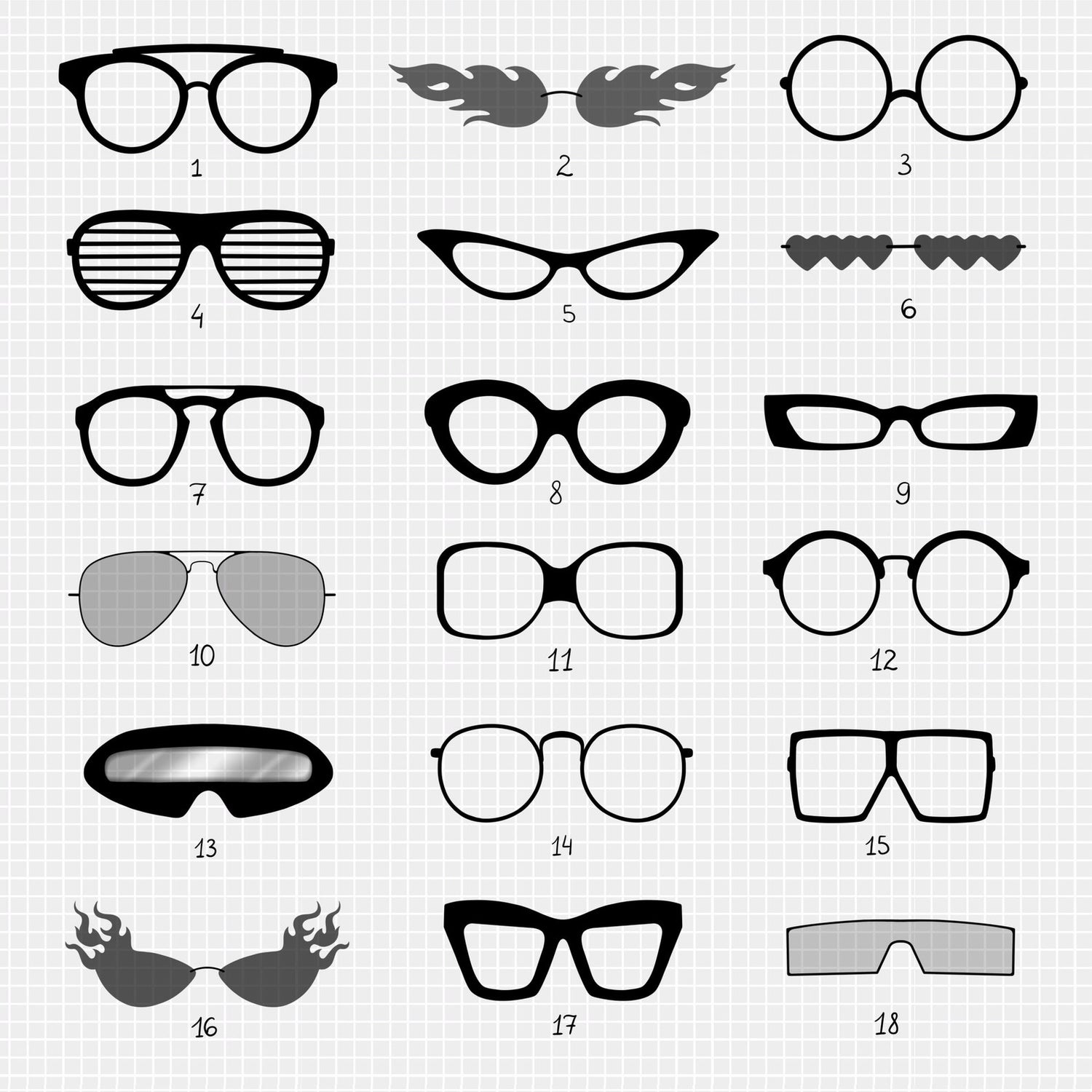 50 Photoshop Glasses Brushes - Payhip