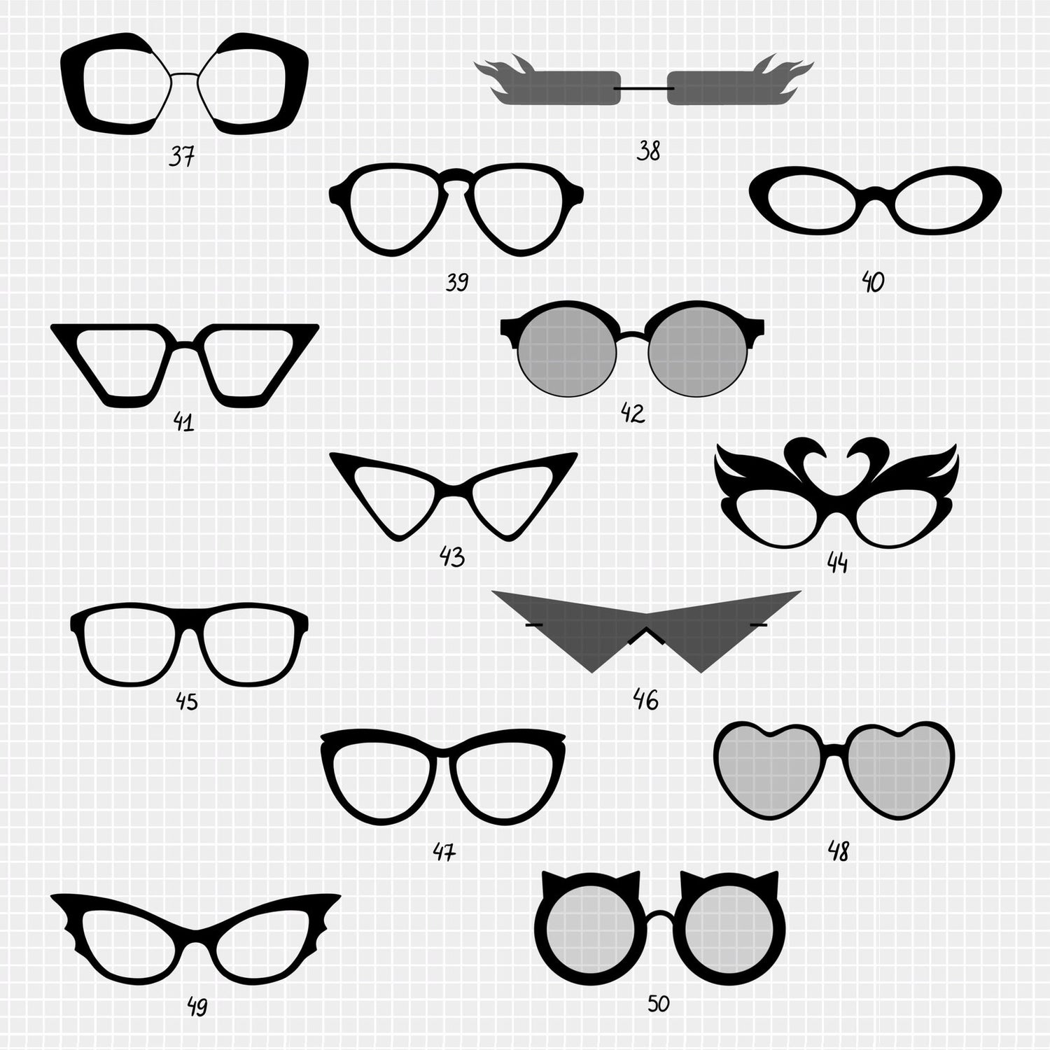 50 Photoshop Glasses Brushes - Payhip