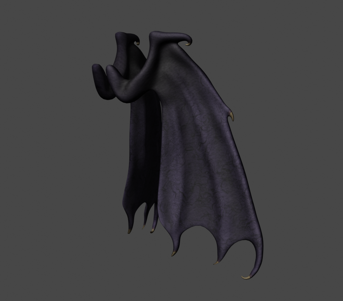 Vampire cape cloak - Halloween - FBX Rigged - Commercial use *2021 ...