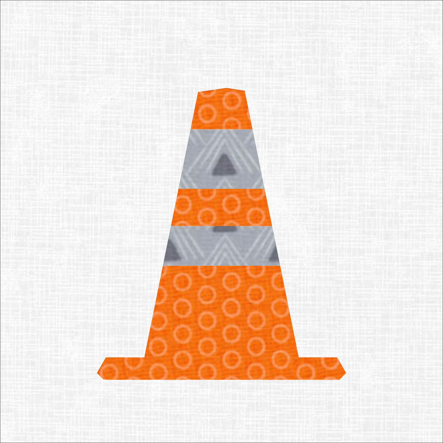 Construction Quilt Patterns x3 - Hard Hat, Traffic Cone and Stop Sign