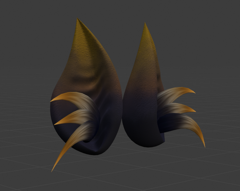 Bat Ears - VRChat Asset - Rigged FBX - Commercial use - Payhip