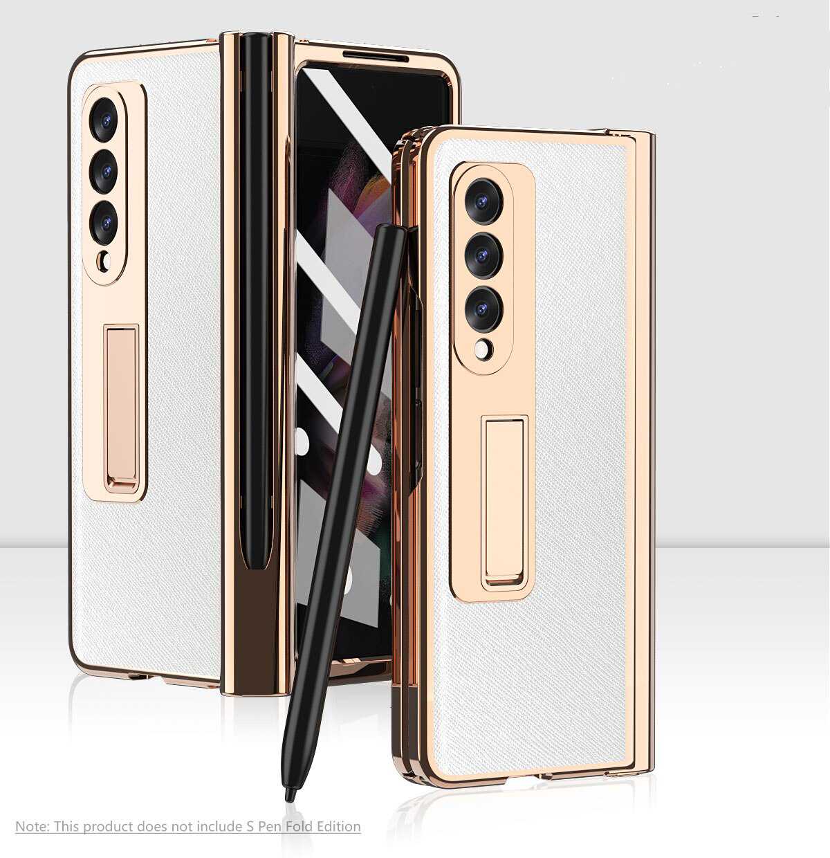 Newest Shield Cover Samsung Galaxy Z Fold 3 With S Pen Slot Flip Case ...