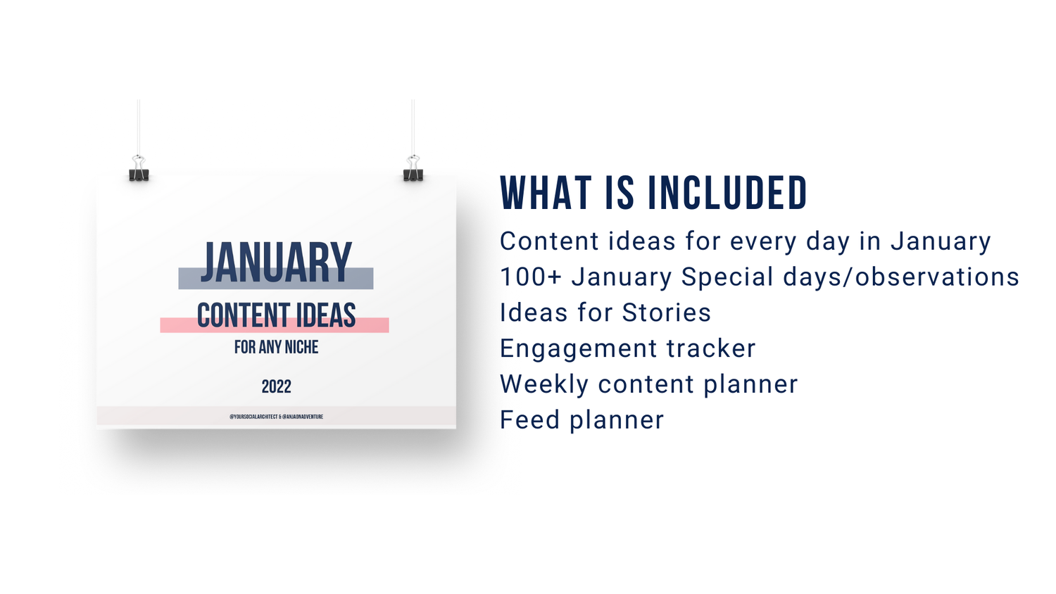 JANUARY CONTENT IDEAS - Payhip