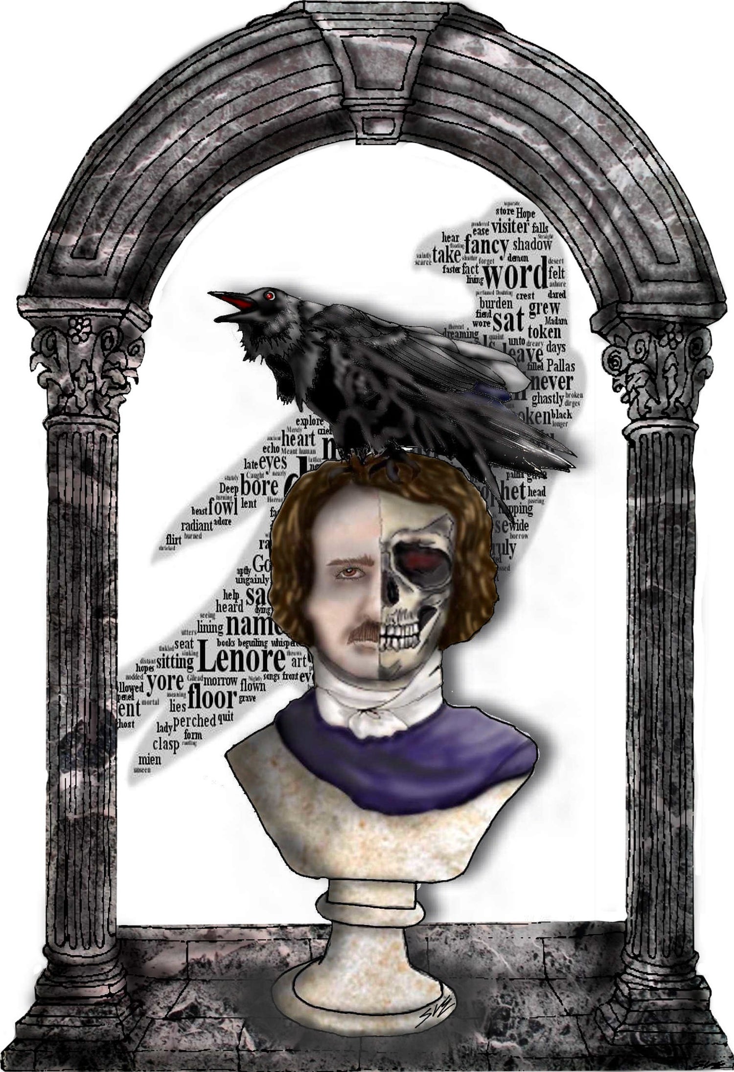 POE BUST - People, Male, Bird, Raven, POE - Payhip