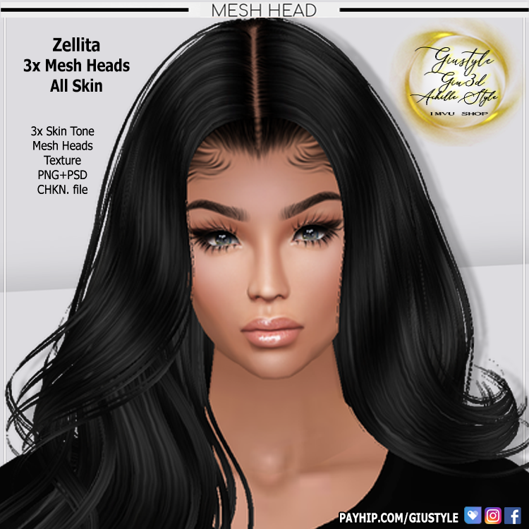 ZELLITA MESH HEAD PNG PSD#003 - Payhip