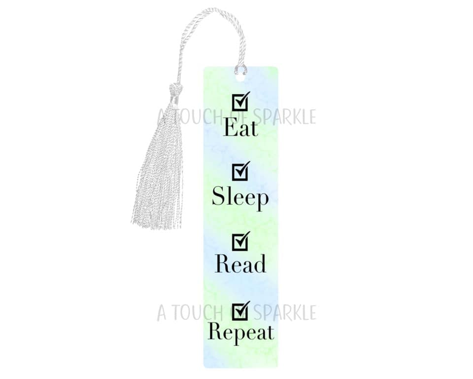 Eat sleep read repeat bookmarks set - Payhip