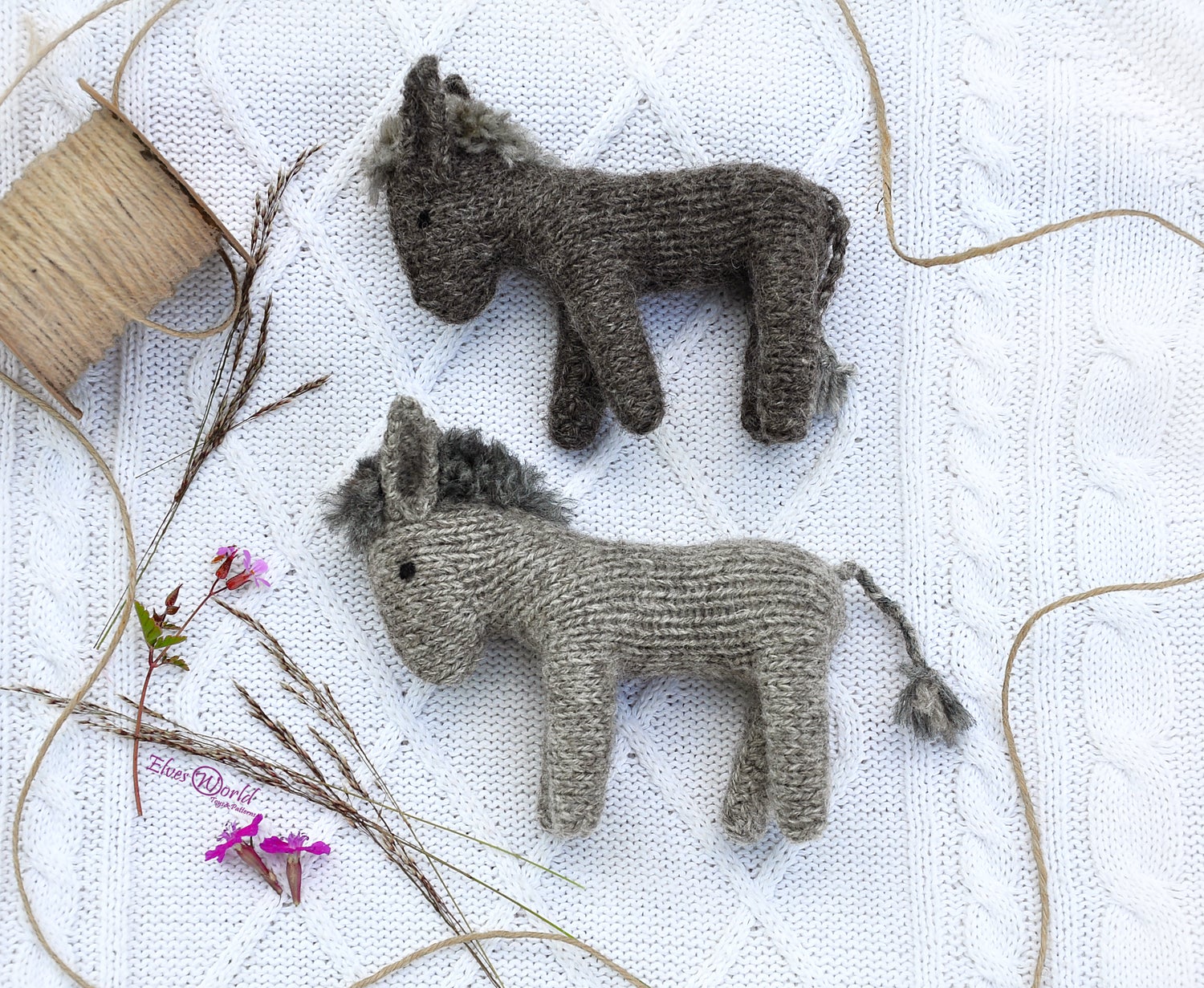 Donkey knitting pattern. Amigurumi pattern. Waldorf inspired donkey ...