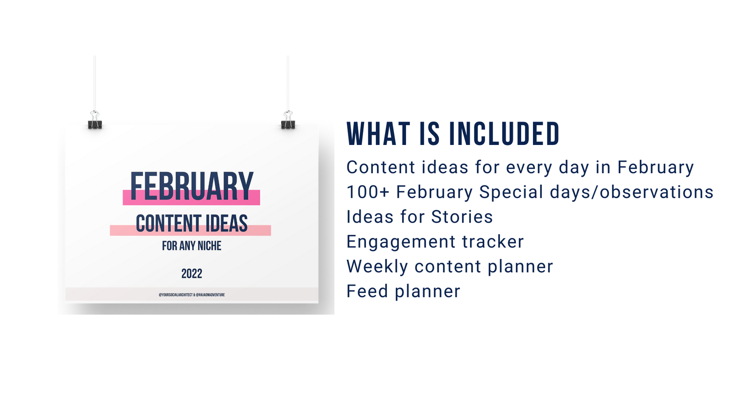 FEBRUARY CONTENT and STORIES IDEAS - Payhip