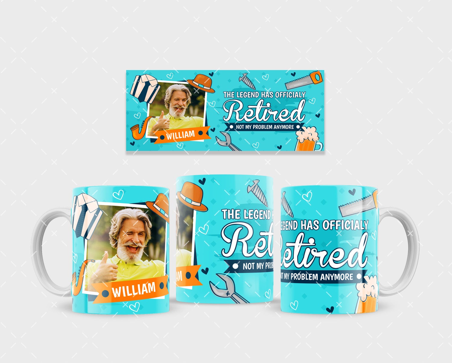Retirement Photo Slate and Mug Design #1 - Payhip