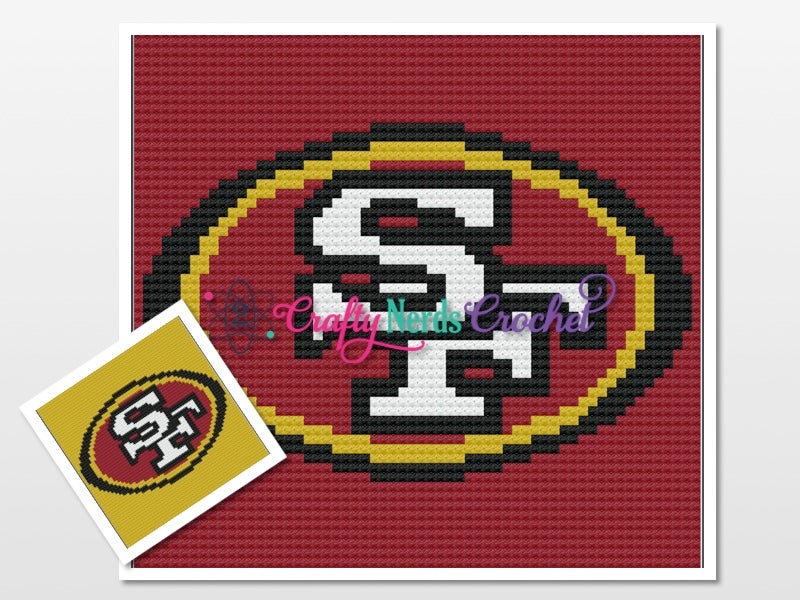 San Francisco 49ers Pattern Graph With Single Crochet Written - Payhip